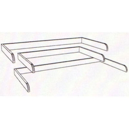 910L - 60"W x 36"D Table Top Side Rails - Three Sided Rail